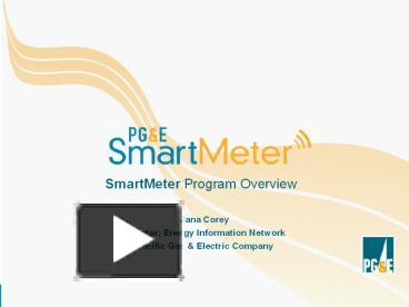 PPT – SmartMeter Program Overview PowerPoint presentation | free to ...