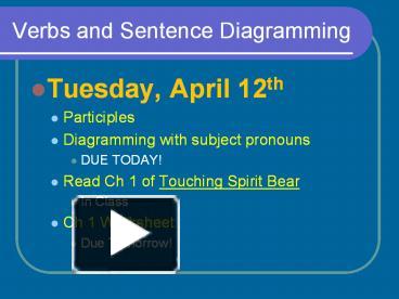 Verbs and Sentence Diagramming presentation | free to view