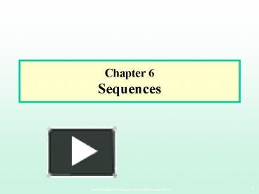 Chapter 6 Sequences presentation | free to view