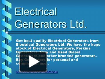 PPT – Used Diesel Generators (2) PowerPoint presentation | free to ...