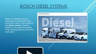 PPT – Bosch Diesel System PowerPoint presentation | free to download ...