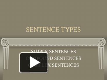 SENTENCE TYPES presentation | free to view