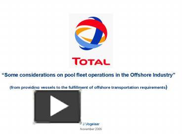 Some considerations on pool fleet operations in the Offshore Industry ...