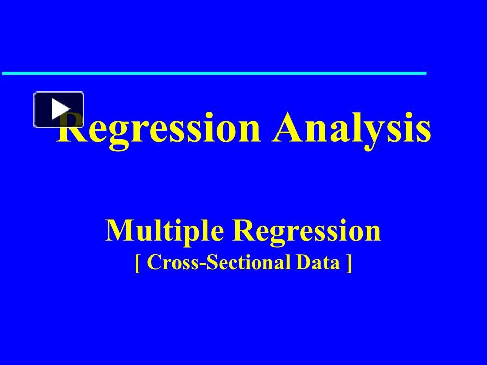 Regression Analysis presentation | free to download
