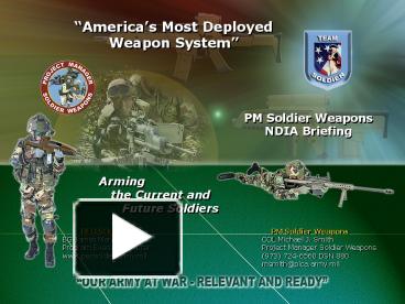 PEO SOLDIER presentation | free to view