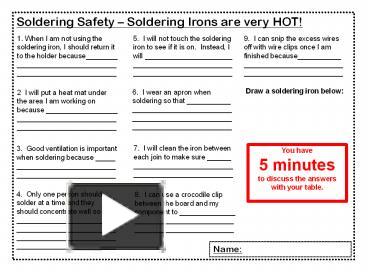 Soldering Safety presentation | free to download