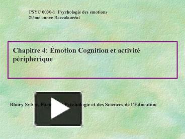 PPT – Chapitre 4: PowerPoint presentation | free to view - id: 78cdfd-M2I0N