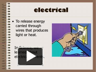 PPT – electrical PowerPoint presentation | free to download - id ...