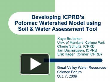 PPT – Developing ICPRB PowerPoint presentation | free to download - id ...