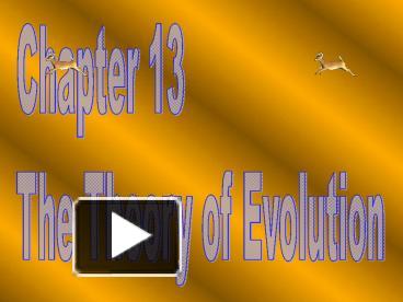 The Theory of Evolution presentation | free to view