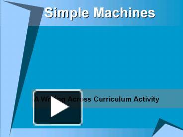 PPT – Simple Machines PowerPoint presentation | free to view - id ...