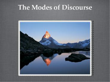 The Modes of Discourse presentation | free to download
