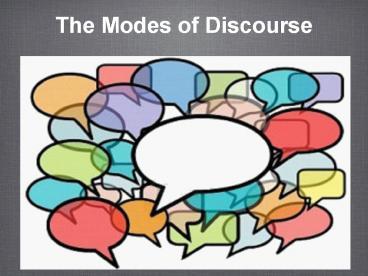 The Modes of Discourse presentation | free to download