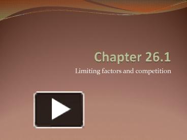 PPT – Limiting factors and competition PowerPoint presentation | free ...