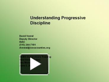 PPT – Understanding Progressive Discipline PowerPoint presentation ...