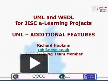 PPT – UML and WSDL for JISC e-Learning Projects UML PowerPoint ...