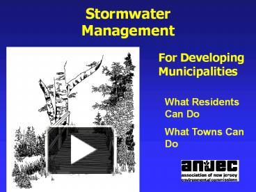 Stormwater Management presentation | free to view