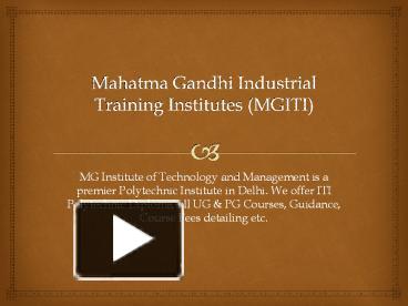 PPT – ITI Diploma Courses After 10th, 12th in Delhi PowerPoint ...