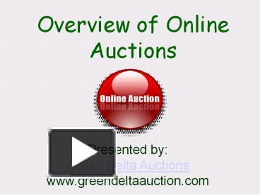 PPT – The Various Types of Online Auctions PowerPoint presentation ...