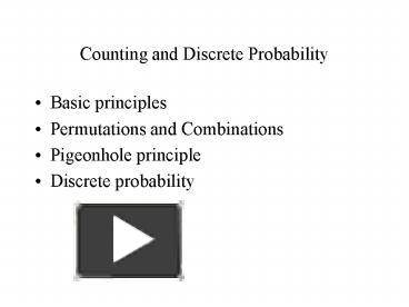PPT – Counting and Discrete Probability PowerPoint presentation | free ...