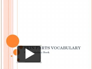 SKIN PARTS VOCABULARY presentation | free to view