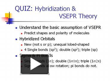 QUIZ: Hybridization presentation | free to download