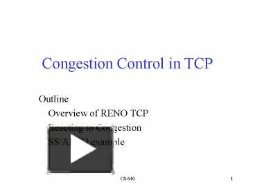 PPT – Congestion Control in TCP PowerPoint presentation | free to ...