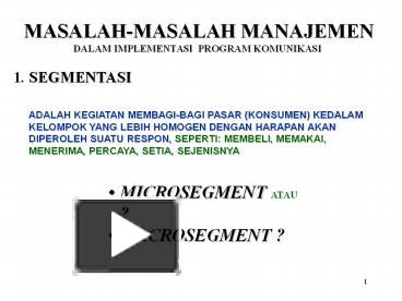 PPT – MASALAH-MASALAH MANAJEMEN PowerPoint presentation | free to ...