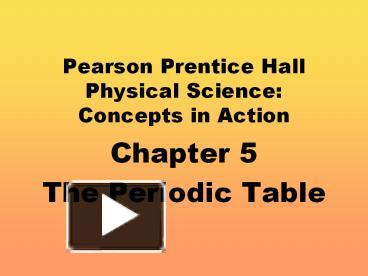 Pearson Prentice Hall Physical Science: Concepts in Action presentation ...