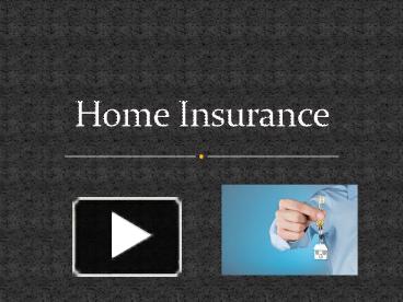 Home Insurance presentation | free to download