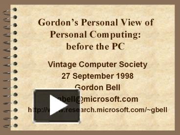 PPT – Gordon PowerPoint presentation | free to download - id: 799b00-NmJmN