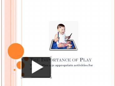 The Importance of Play presentation | free to view