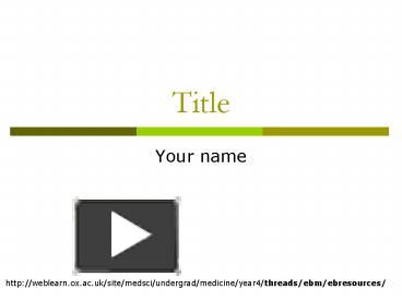 PPT – Your name PowerPoint presentation | free to download - id: 79a1d5 ...