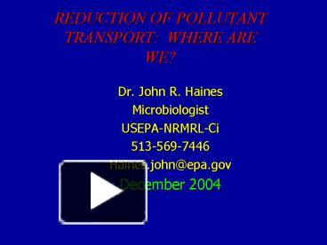 PPT – Dr' John R' Haines PowerPoint presentation | free to view - id ...