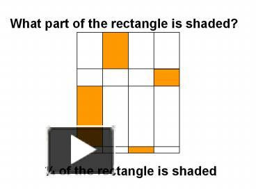 PPT – What part of the rectangle is shaded? PowerPoint presentation ...