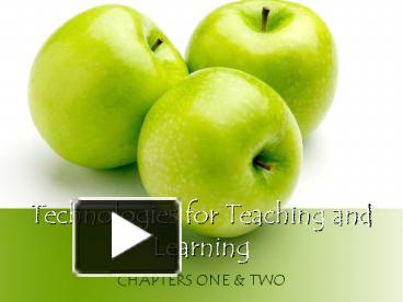 Technologies for Teaching and Learning presentation | free to download