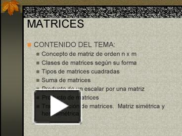 MATRICES presentation | free to download