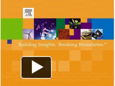 ScienceDirect presentation | free to download