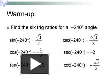 PPT – Warm-up: PowerPoint presentation | free to download - id: 79ed2d ...