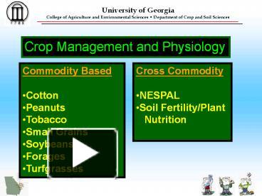 PPT – Crop Management and Physiology PowerPoint presentation | free to ...
