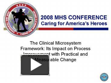 The Clinical Microsystem Framework: Its Impact on Process Improvement ...