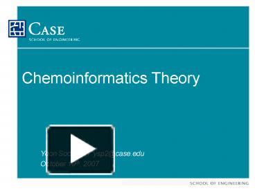 PPT – Chemoinformatics Theory PowerPoint presentation | free to view ...