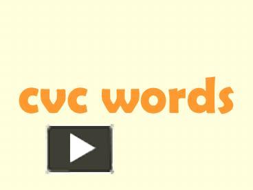 cvc words presentation | free to download
