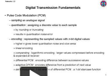 PPT – Digital Transmission Fundamentals PowerPoint presentation | free ...
