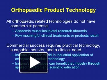 PPT – Orthopaedic Product Technology PowerPoint presentation | free to ...