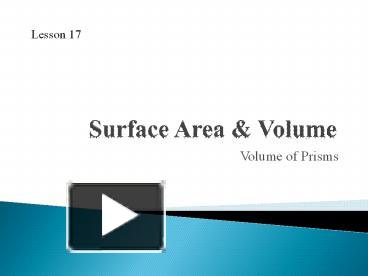 PPT – Surface Area PowerPoint presentation | free to view - id: 7a5959 ...