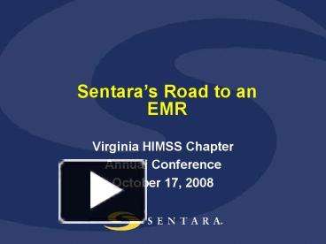 Sentara presentation | free to view