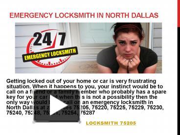 PPT – North Dallas Locksmith 75220 PowerPoint presentation | free to ...