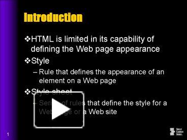 PPT – HTML is limited in its capability of defining the Web page ...