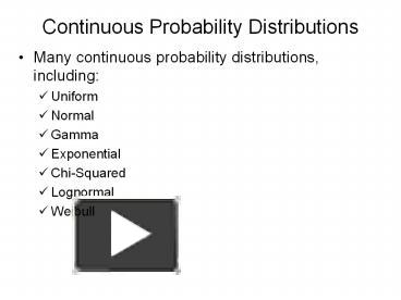 Continuous Probability Distributions presentation | free to download